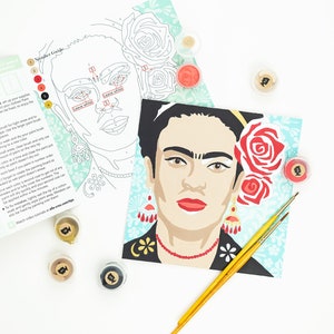 Frida Kahlo Paint-by-number Mini Kit 6x6 - Etsy