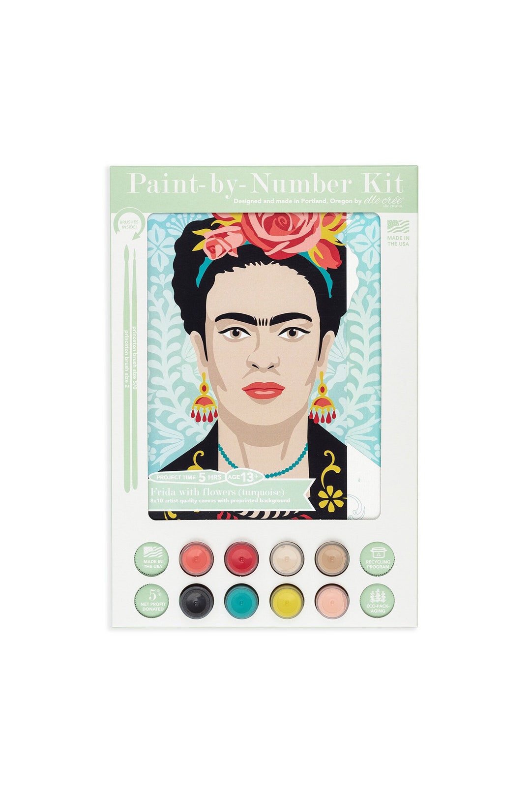 Frida Kahlo Paint-by-number Kit 8x10 - Etsy