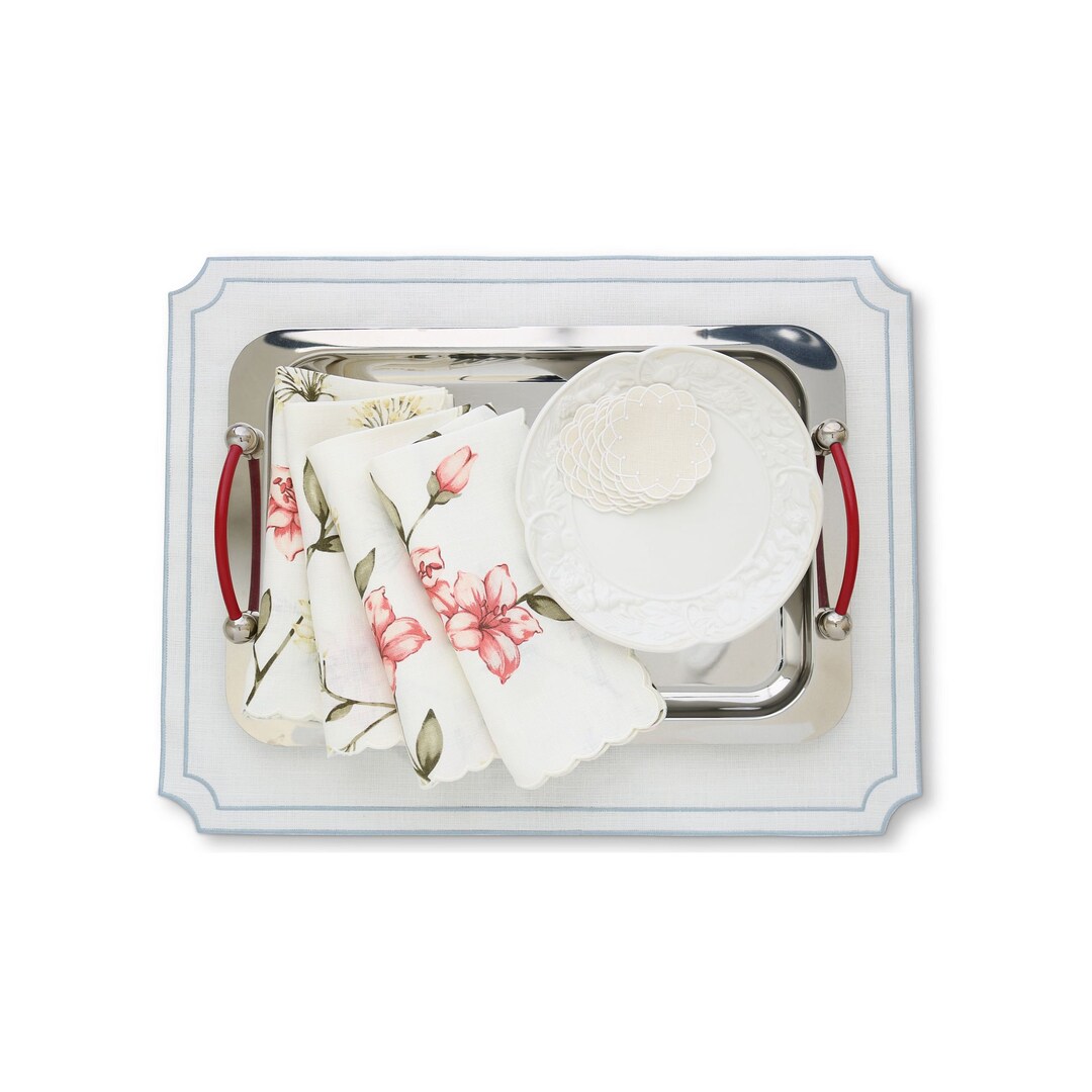 Rectangular Linen Serving Tray Mat Bar Tray Any Size - Etsy