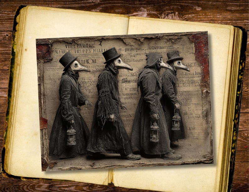 The Plague Doctors Printable Papers Junk Journal, Gothic Horror ...