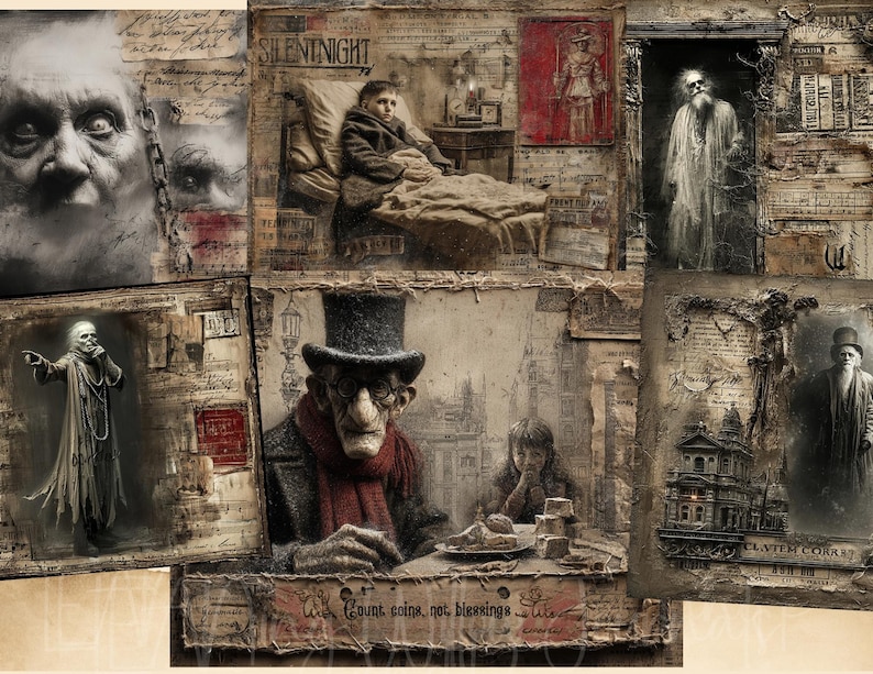 A Christmas Carol Printable Papers Junk Journal, Scrooge Printable ...