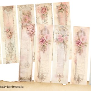 20 Vintage Lace Watercolour Printable Bookmarks, Digital Download ...