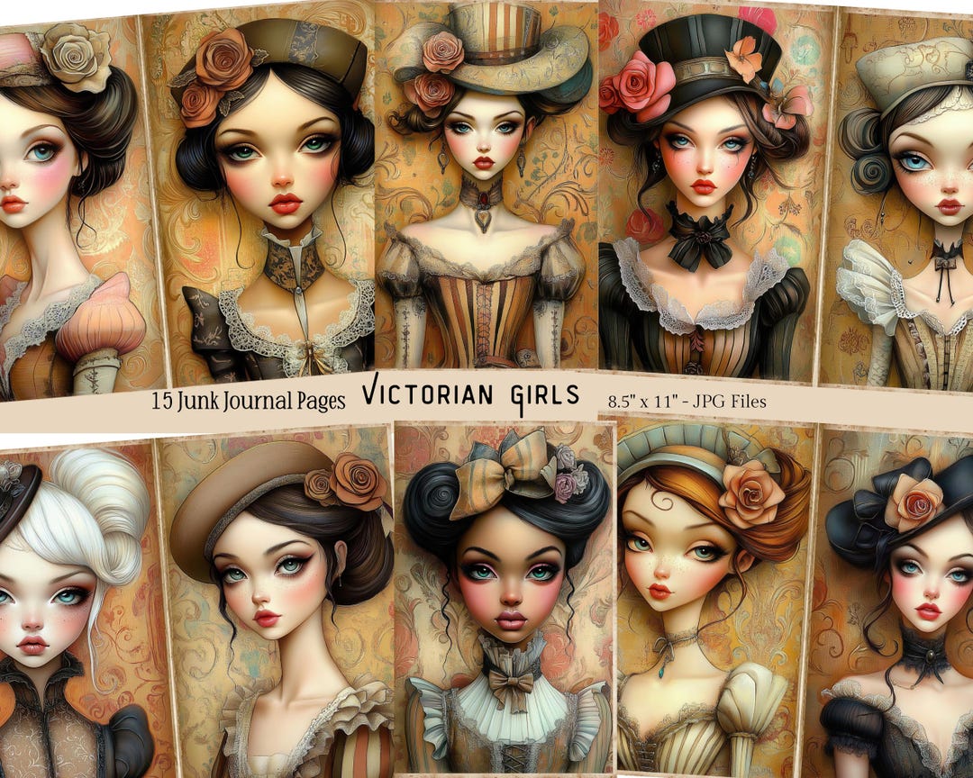Victorian Girls Junk Journal, Victorian Girls, Victorian Women Junk ...