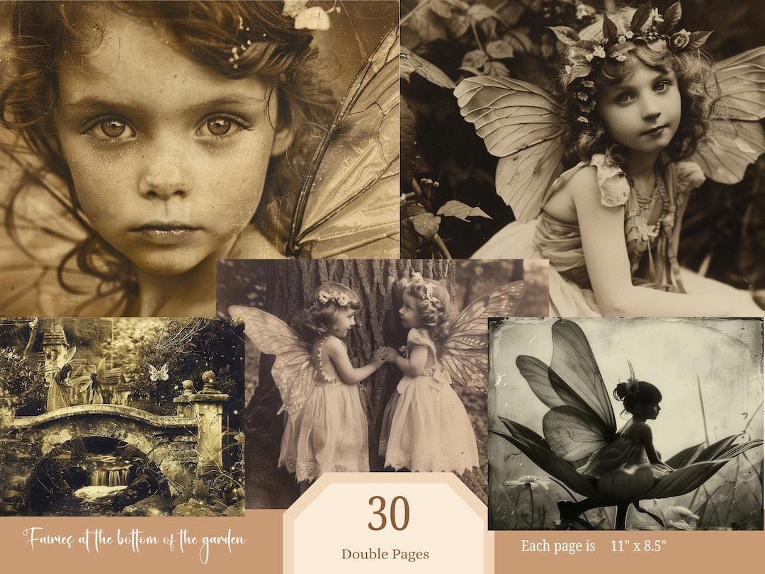 Fairy Junk Journal Pages, Fairies Ephemera, Collage Printable's, Fairy ...