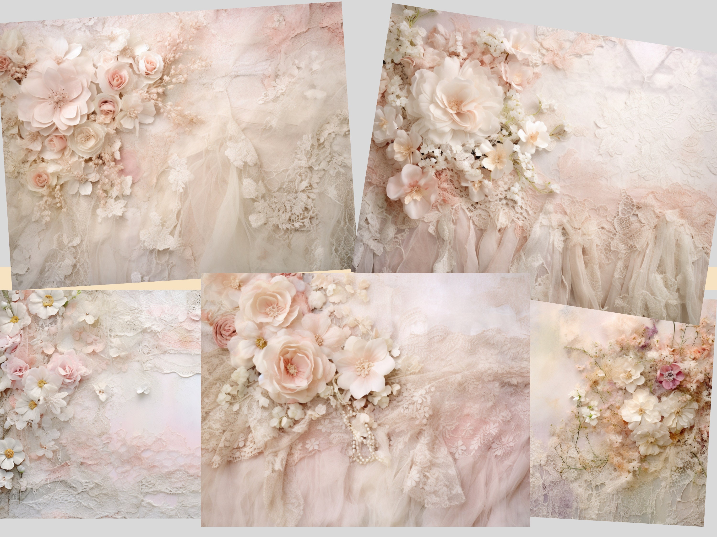 Vintage Lace Junk Journal, Printable Antique Pages Pink Flowers and ...