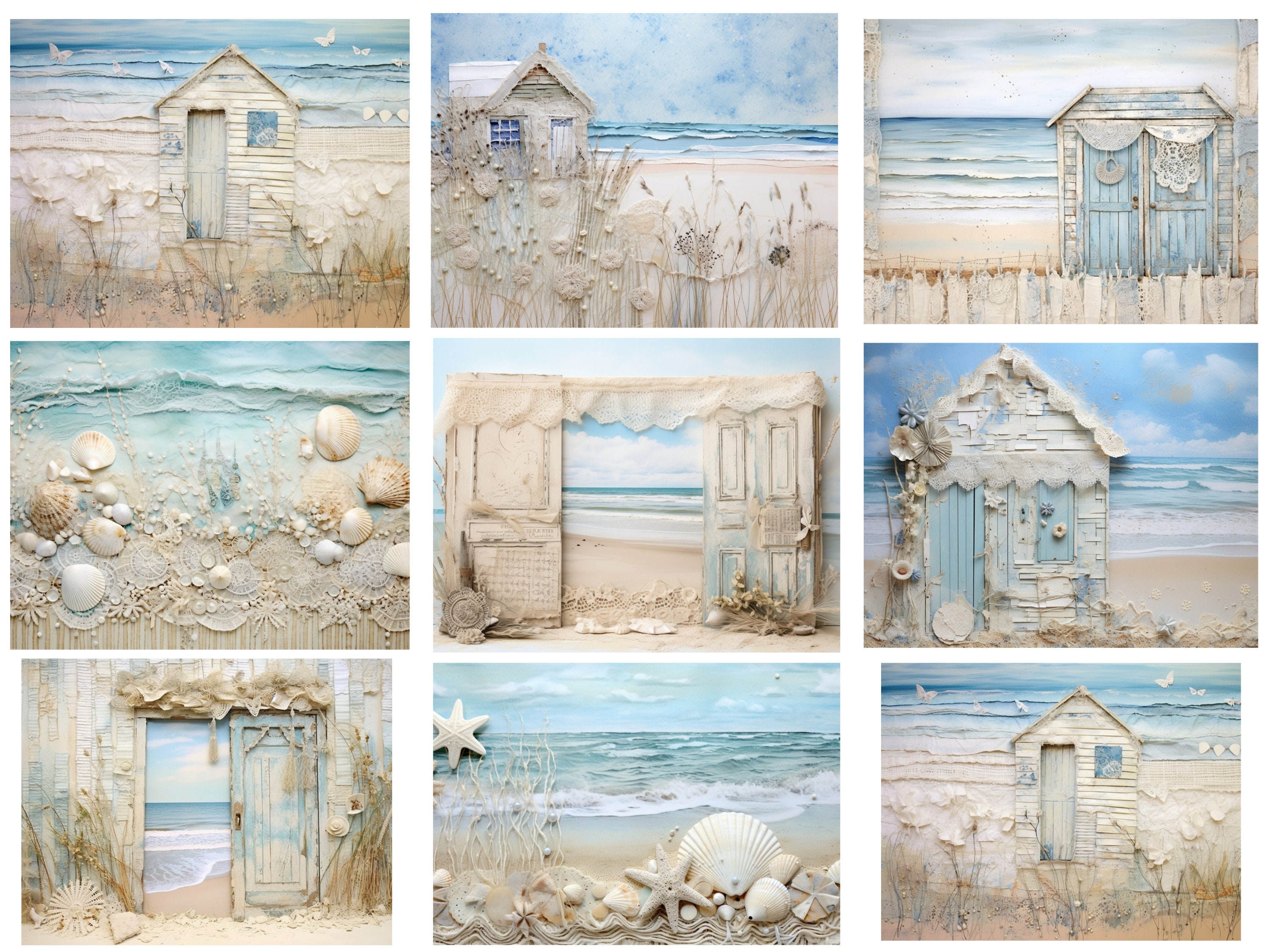 Coastal Junk Journal Kit, Coast Journal Pages, Papers, Beach Ephemera ...