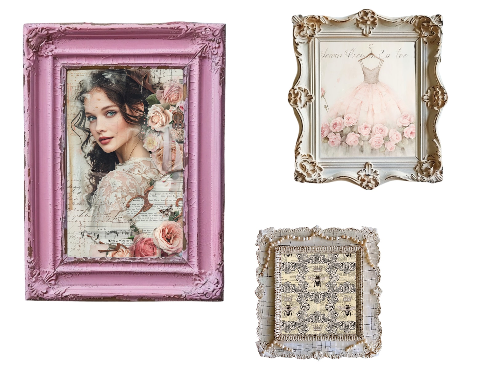 Shabby Chic Frames, Distressed Frames, Vintage Frames, Vintage Frames ...