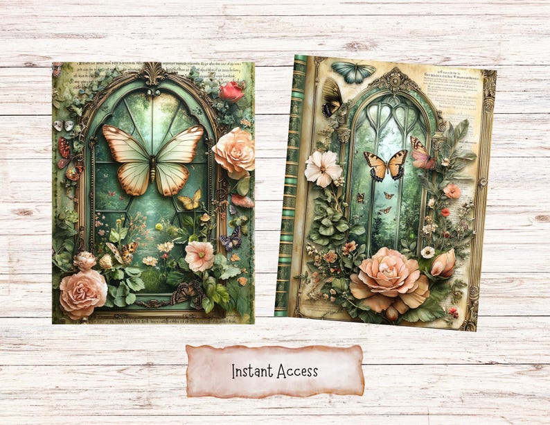 The Secret Garden Junk Journal Kit, Vintage Printable, Country Style ...