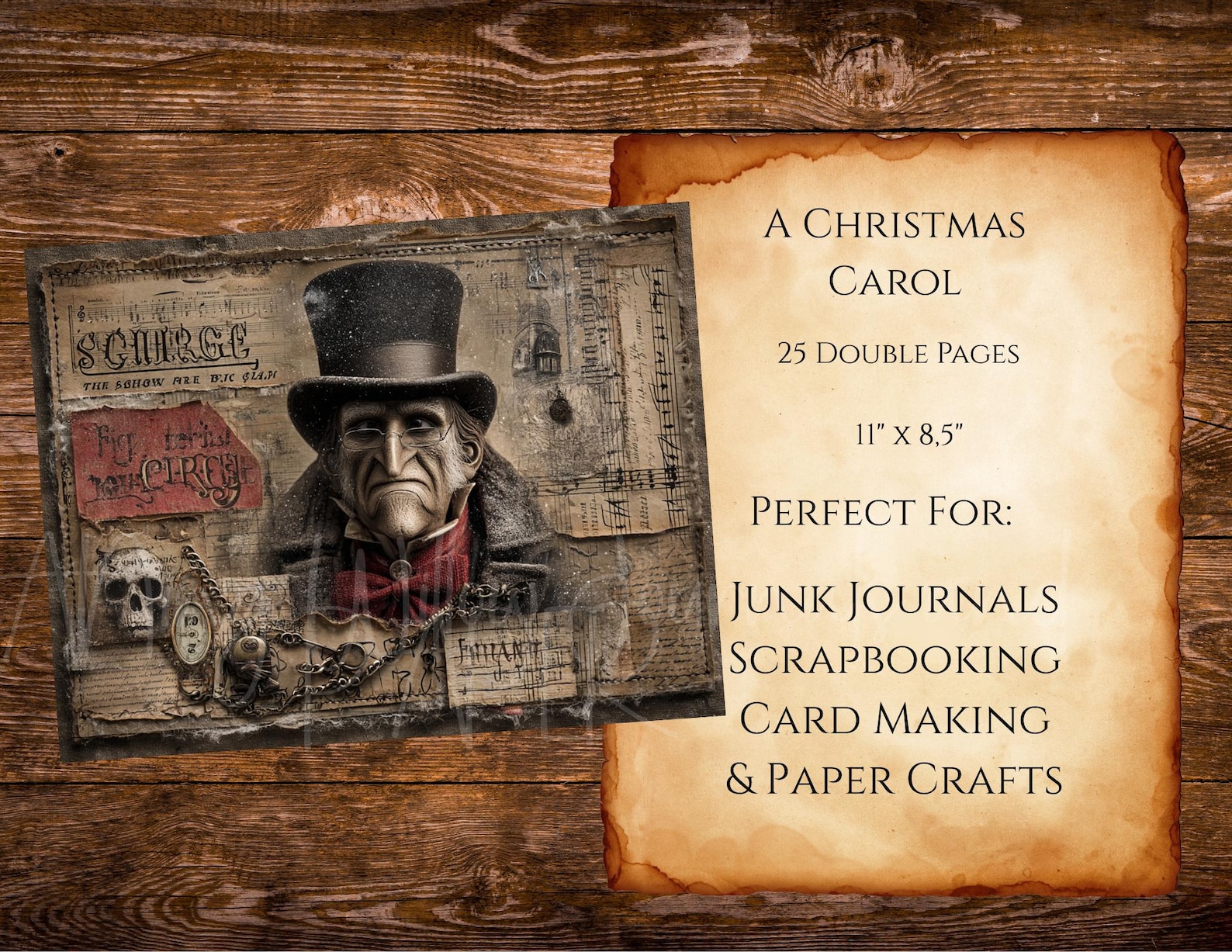 A Christmas Carol Printable Papers Junk Journal, Scrooge Printable ...
