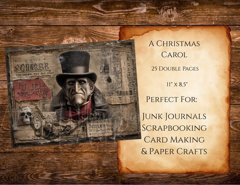 A Christmas Carol Printable Papers Junk Journal, Scrooge Printable ...