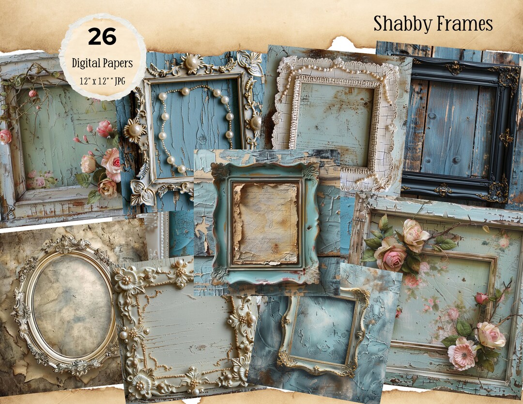 Shabby Chic Frames, Distressed Frames, Vintage Frames, Vintage Frames ...