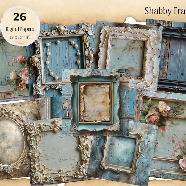 Distressed Frames - Etsy