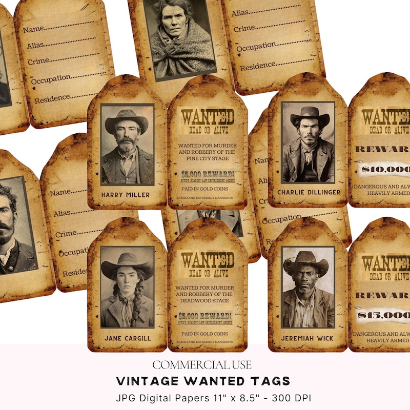 Old West Wanted Posters - Etsy