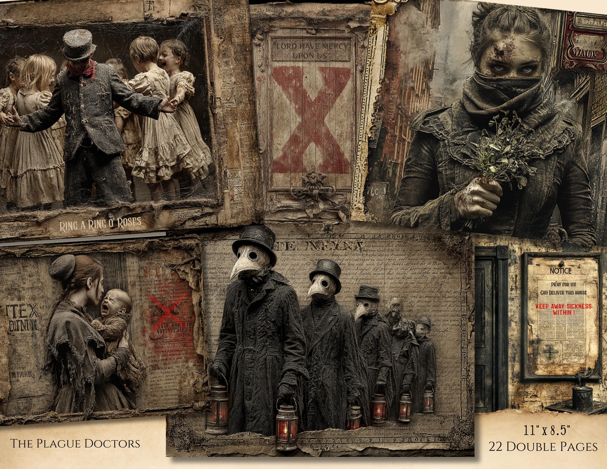 The Plague Doctors Printable Papers Junk Journal, Gothic Horror ...