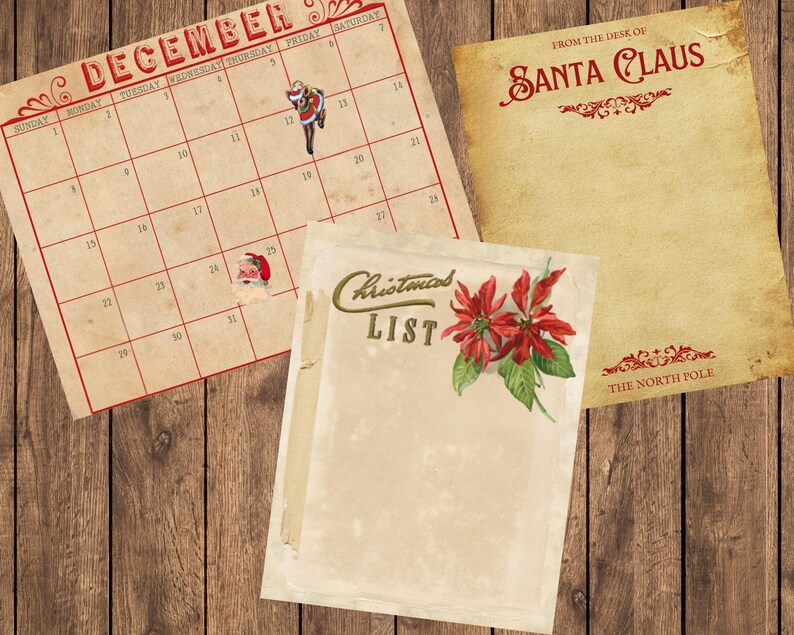6 Vintage Christmas Papers Vintage Christmas Background, Christmas Note ...