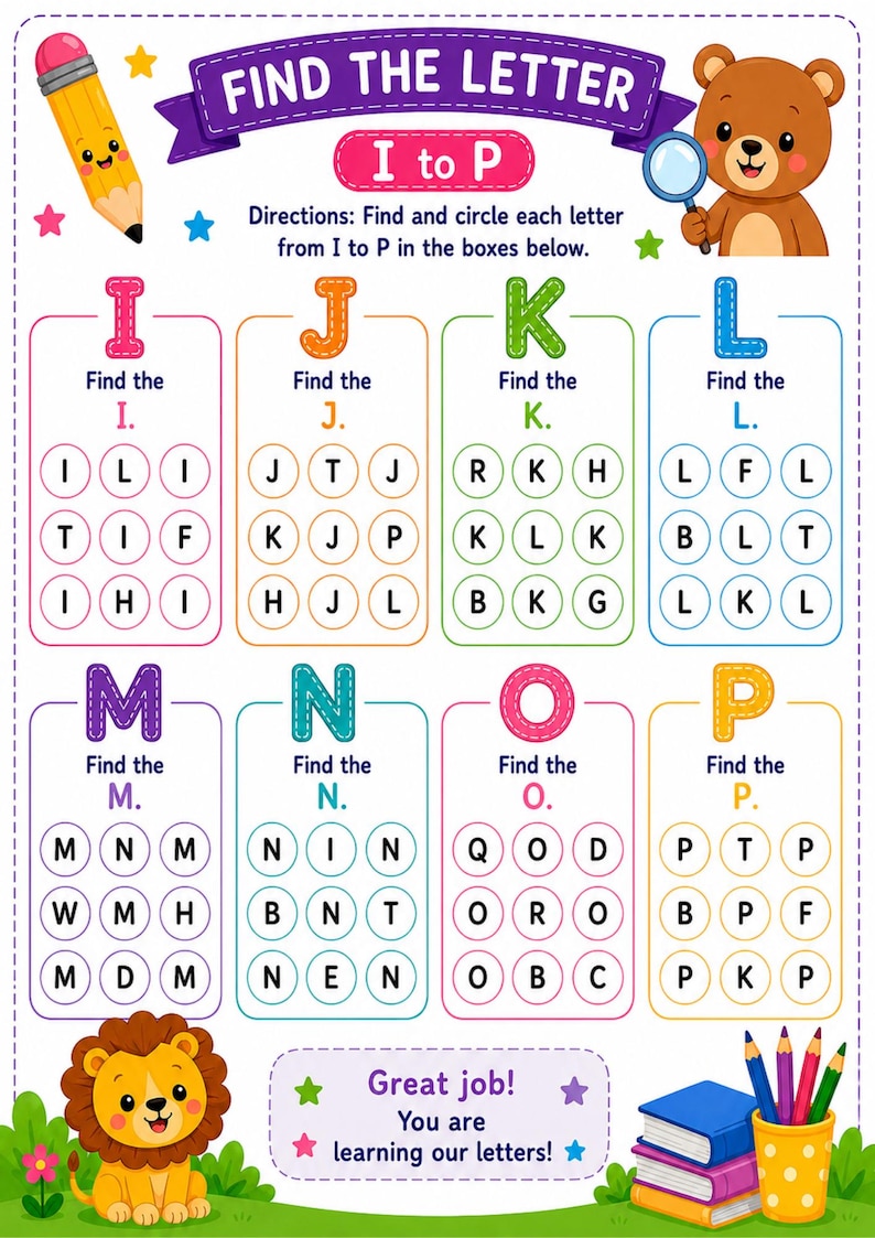 Preschool Letter Sounds Workbook I-P | Alphabet Tracing Phonics ...