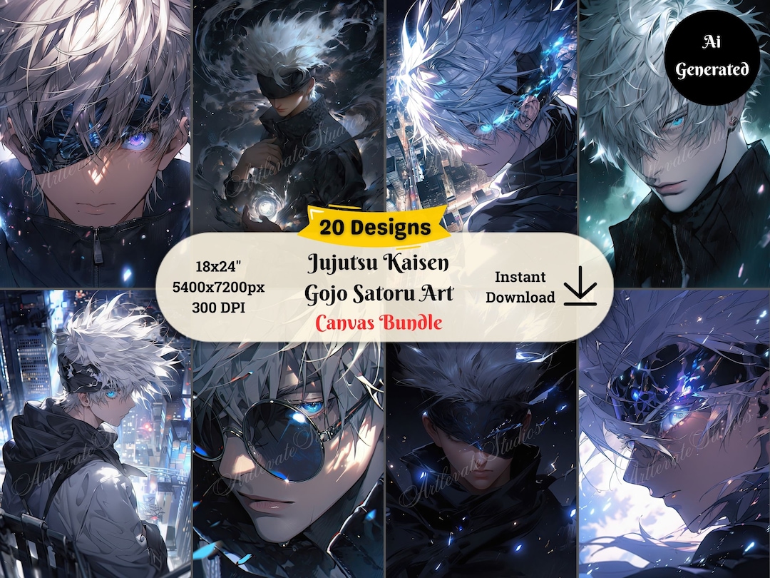 Premium Gojo Wall Art | Japanese Anime Manga | Anime Fan Art | Anime ...