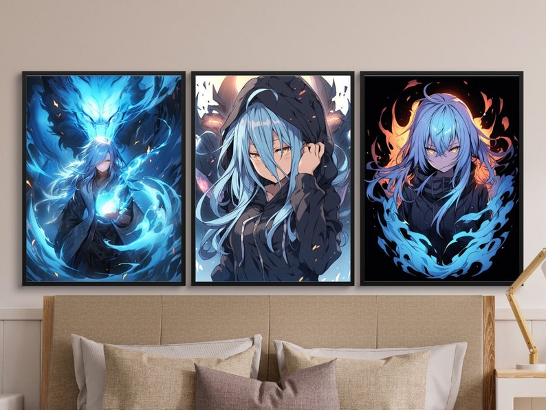 Premium Rimuru Wall Art V2 8K UHD Japanese Anime Manga Anime Fan Art ...