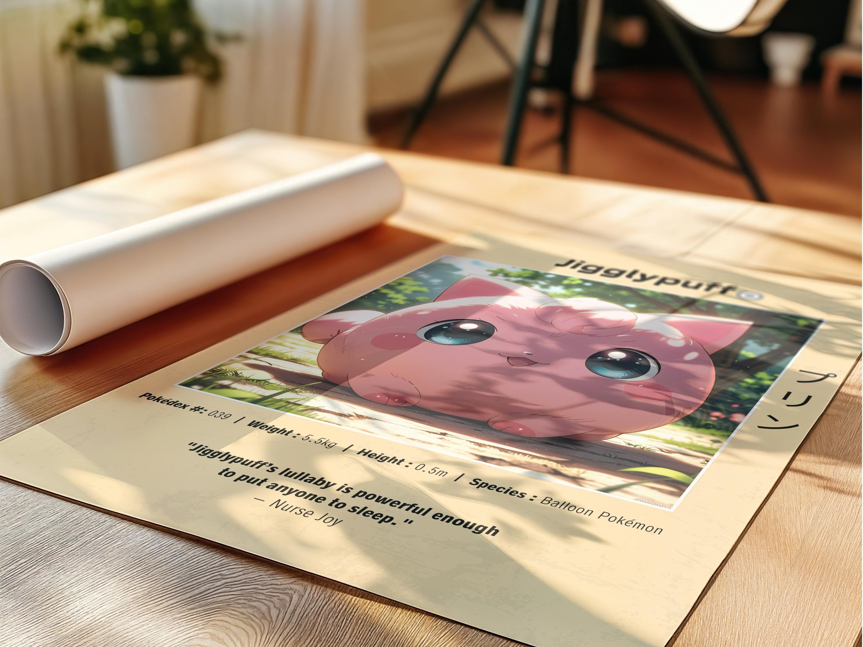 Unique Pokemon Jigglypuff Matte Poster Premium Wall Art, Modern Decor ...