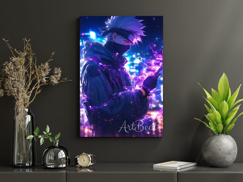 Premium Anime Metal Wall Art | Gamer & Anime Fan Room Decor | Modern ...