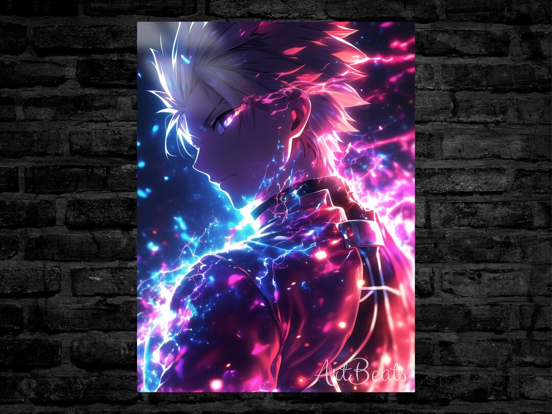 Premium Anime Metal Wall Art Gamer & Anime Fan Room Decor Modern Wall ...