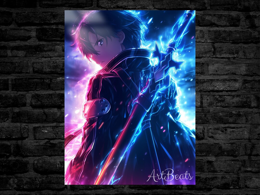 Premium Anime Metal Wall Art Gamer & Anime Fan Room Decor Modern Wall ...