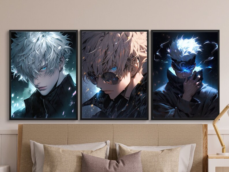 Premium Gojo Wall Art Japanese Anime Manga Anime Fan Art Anime ...