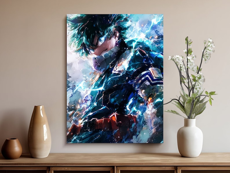 Deku Wall Art V2 Japanese Anime Manga Anime Fan Art Anime Character ...
