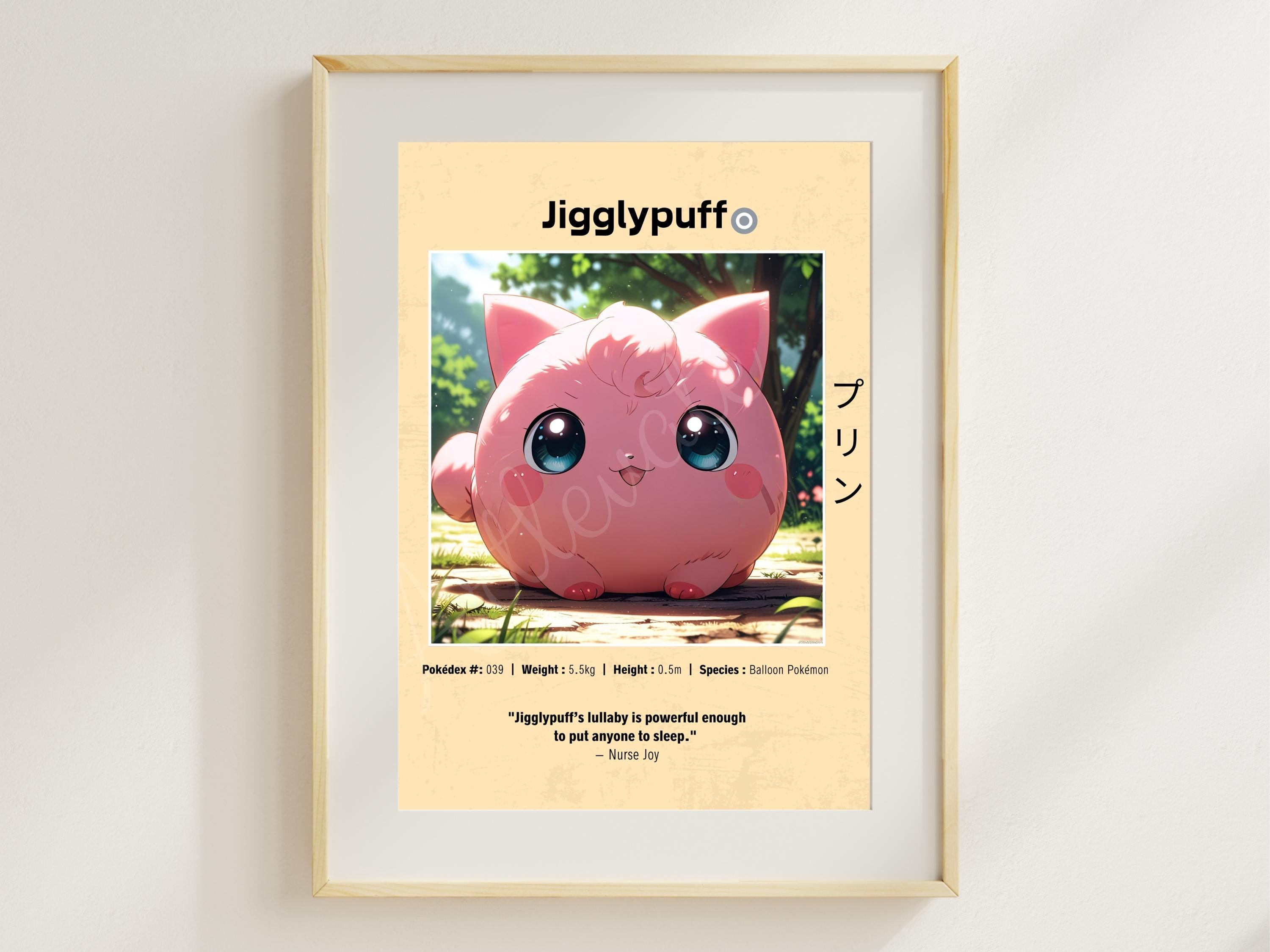 Unique Pokemon Jigglypuff Matte Poster Premium Wall Art, Modern Decor ...