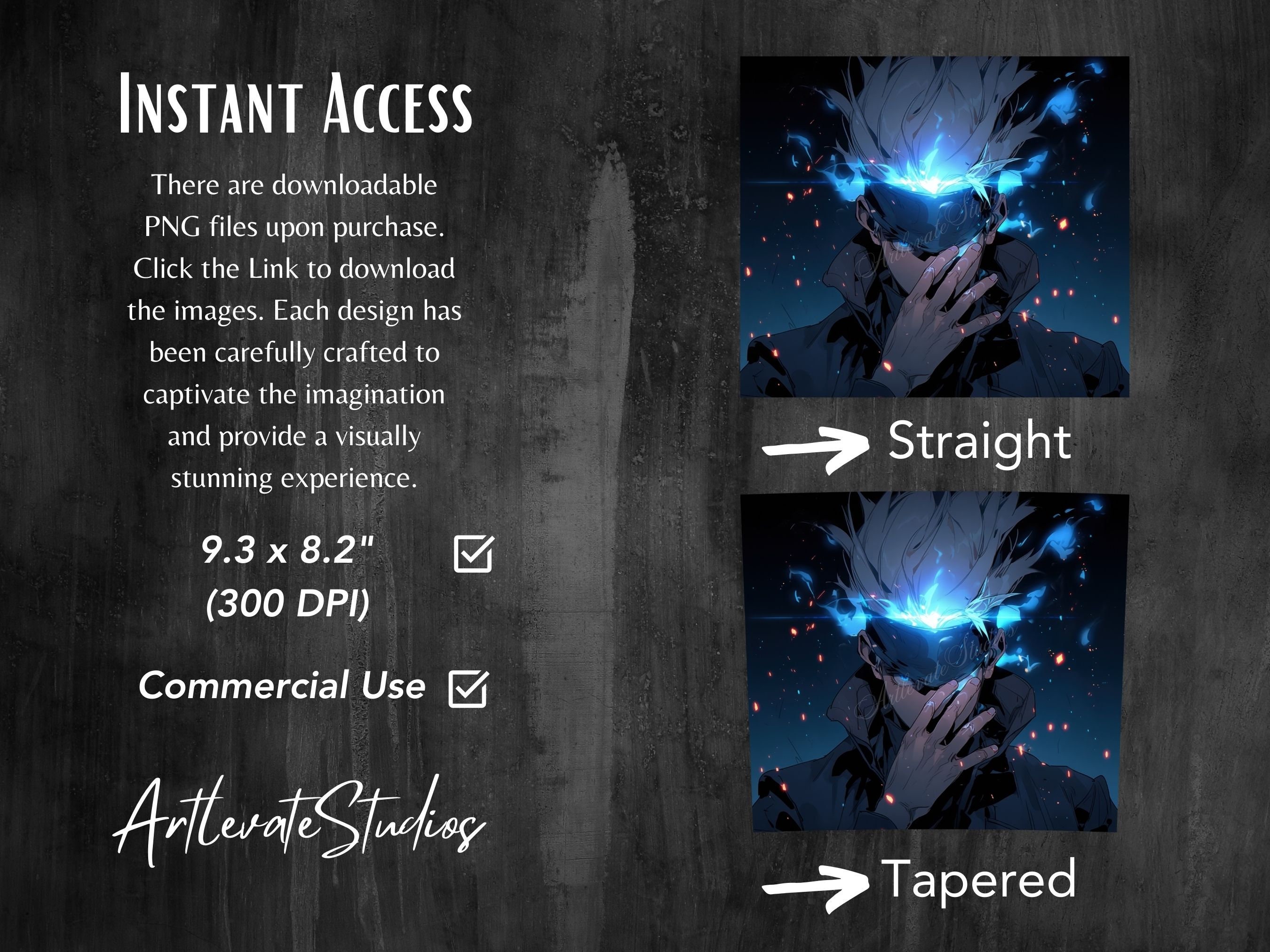 Premium Gojo Tumbler Art | Straight & Tapered Sublimation Design | Gojo ...