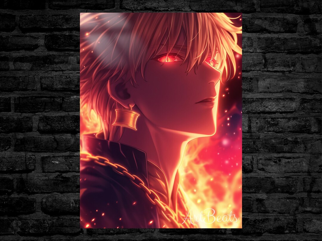 Premium Anime Metal Wall Art | Gamer & Anime Fan Room Decor | Modern ...