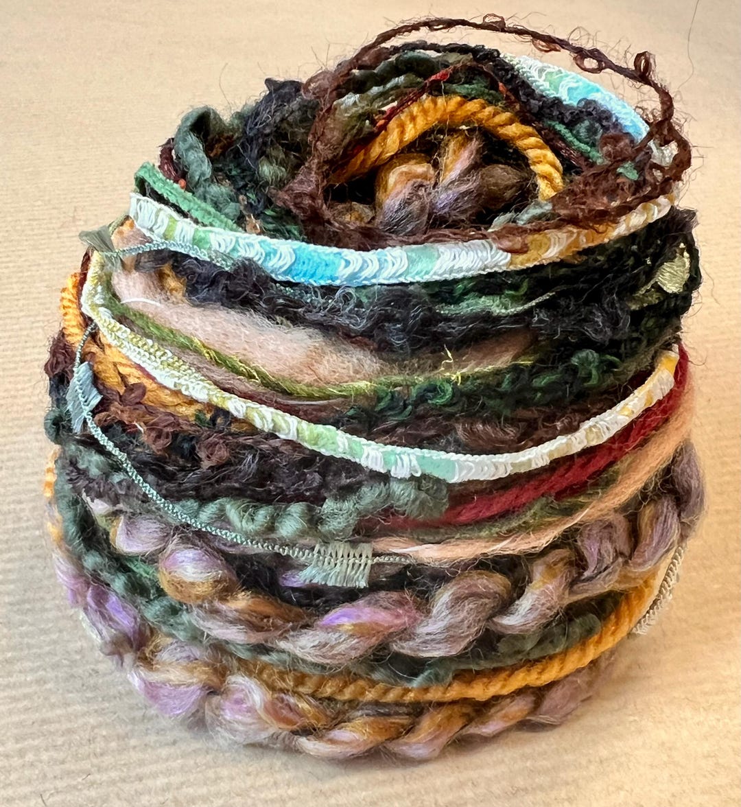 Earth Tone Yarn Variety Hank, Weaving, Felting, Textile Art - Etsy UK