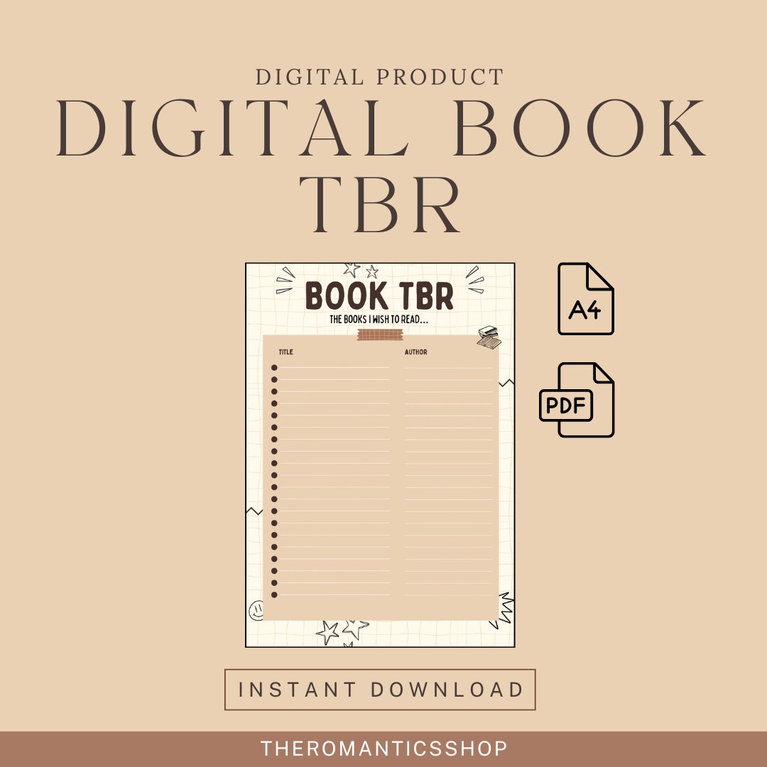 TBR, Reading List, Reading Log, Reading Tracker, Book Log, Printable ...