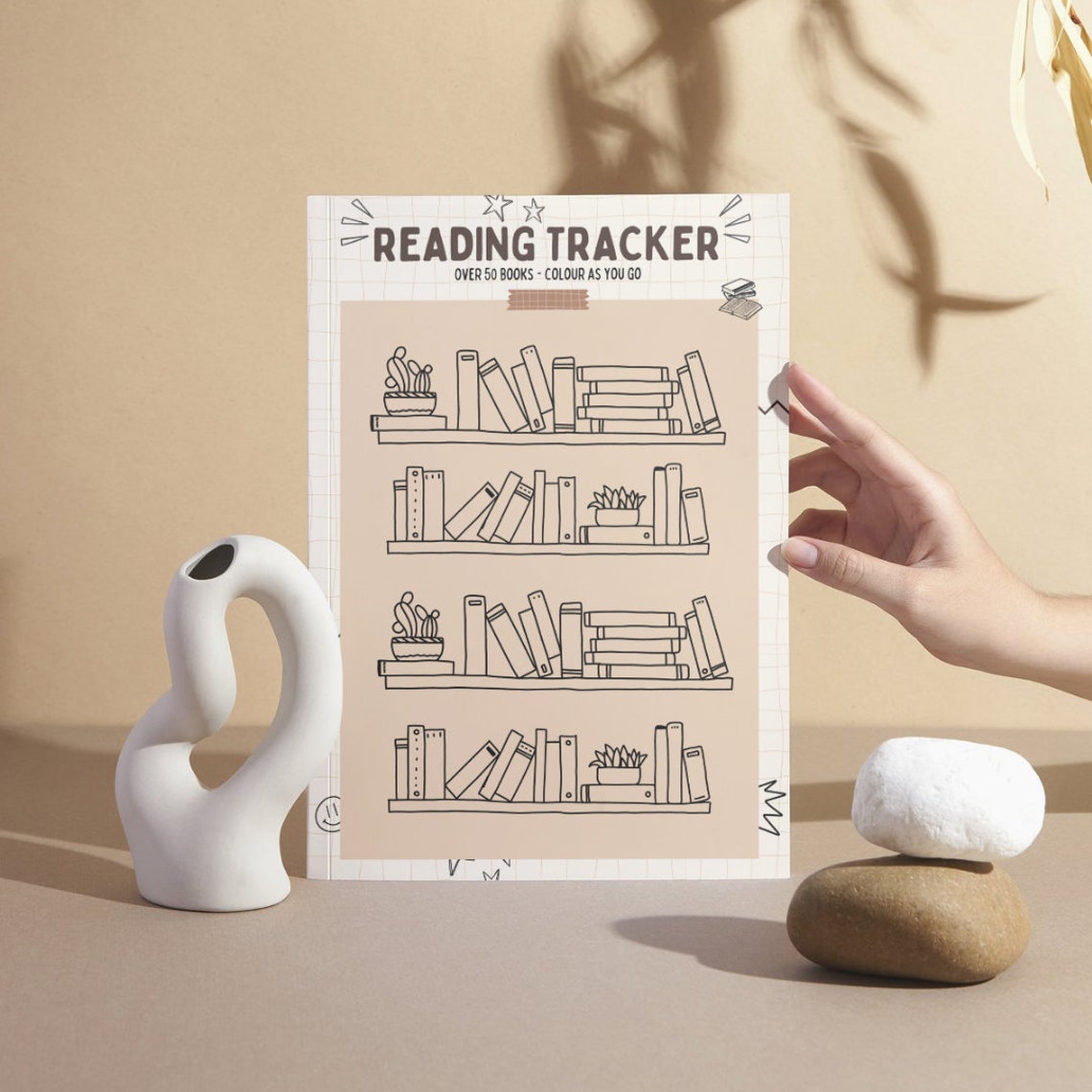 Bookshelf Tracker, Reading Tracker, Reading Log, 50 Book Reading ...
