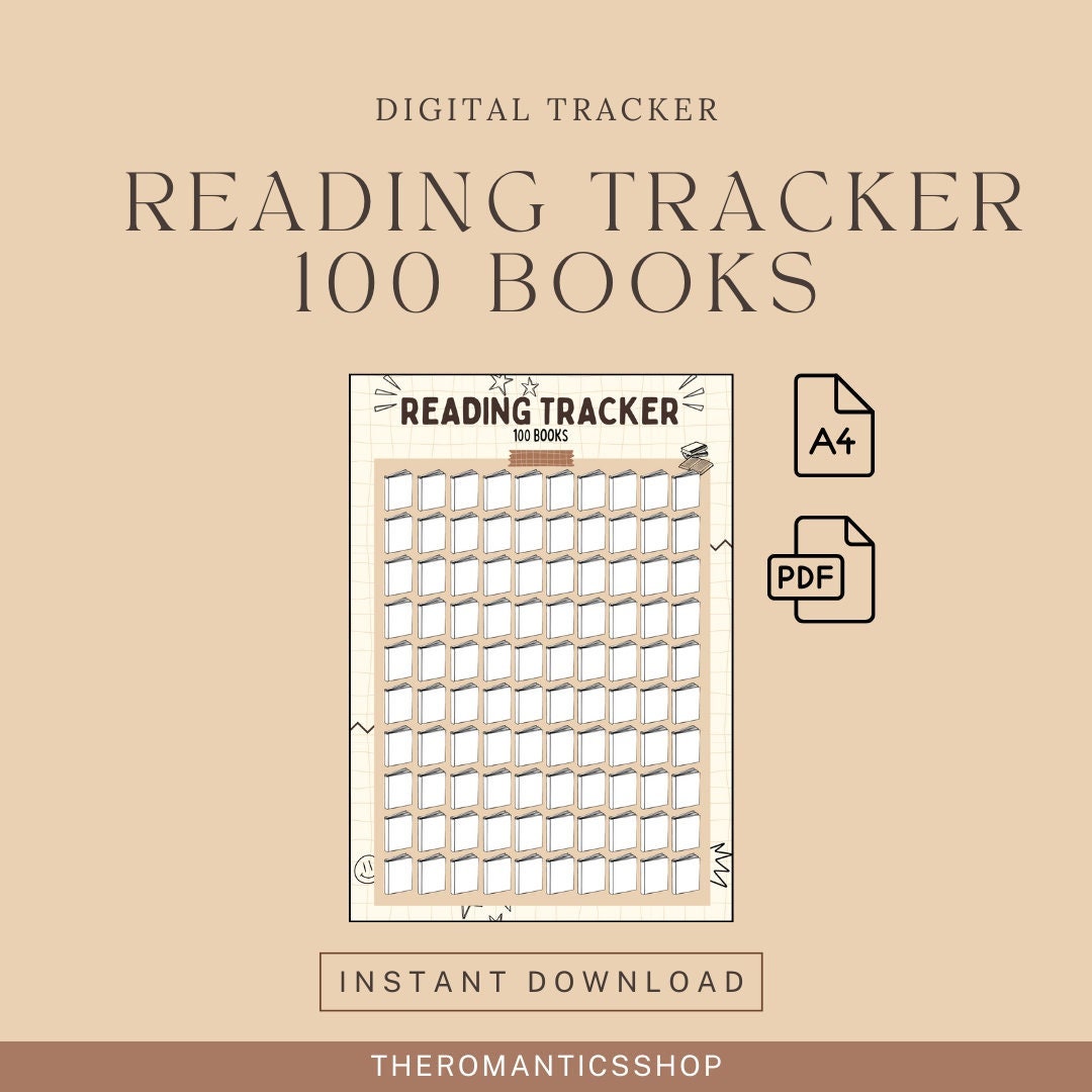 100 Book Reading Challenge, Reading Tracker, Reading Log, Book Tracker ...