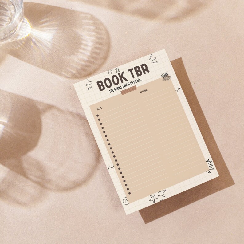 Book TBR & Reading Tracker Reading Log Pages, Instant Download, Pdf, A4 ...