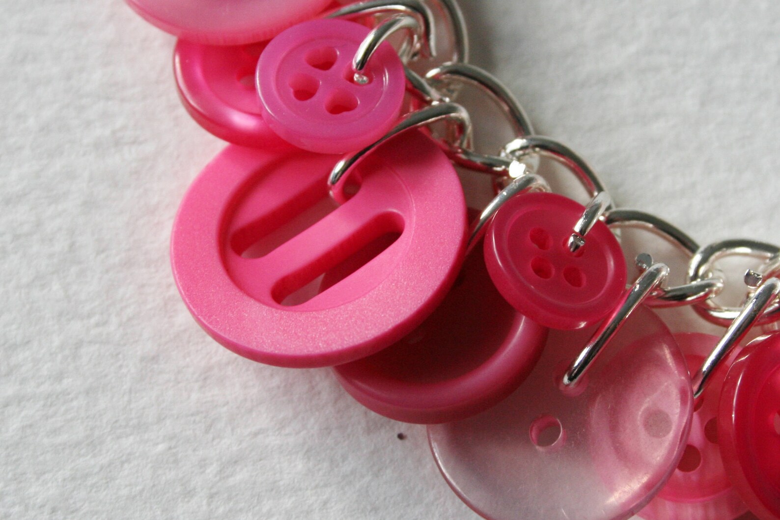 Sweet Treat Candy Pink Button Bracelet - Etsy