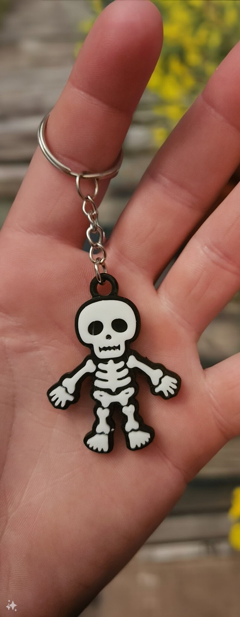 Skeleton Keychain 3D Printed - Etsy