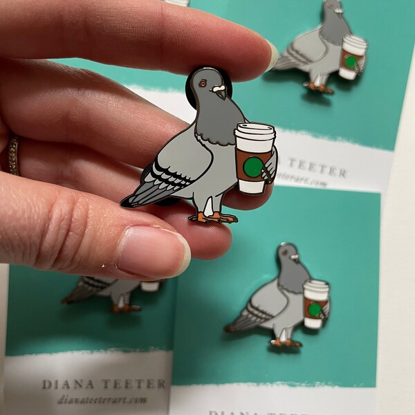Pigeon Enamel Pins - Etsy