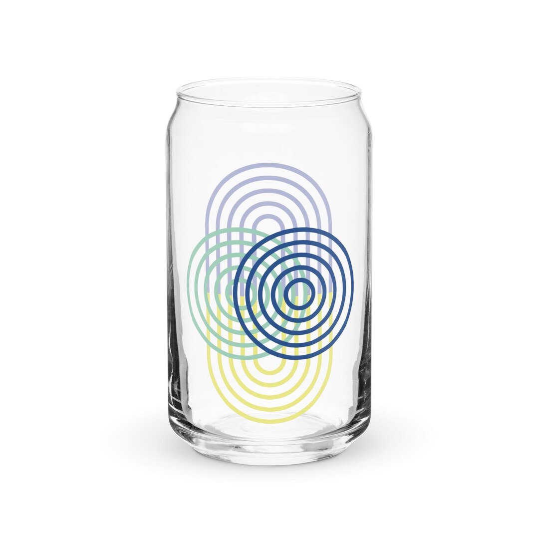 Concentric Circles and Loops Geometric Art Can Shaped Glass in Water - Etsy