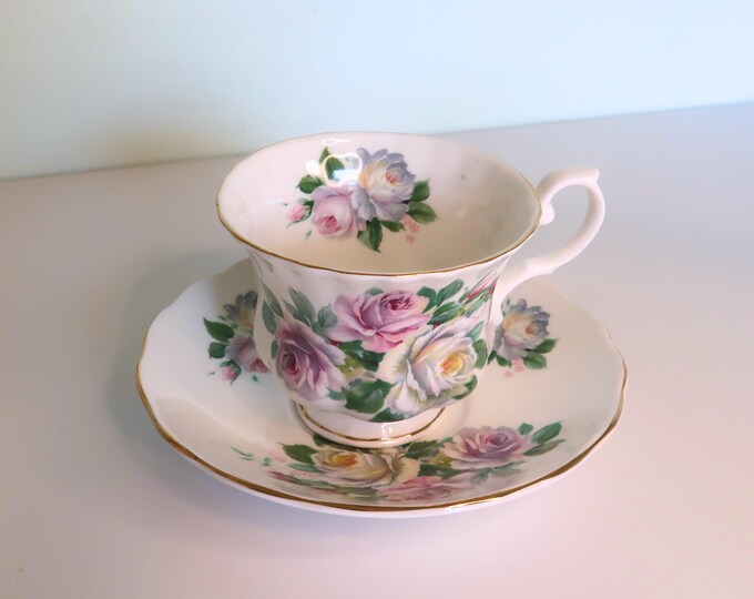 Vintage Crown Dorset Floral Roses Teacup and Saucer: Fine Bone China - Etsy