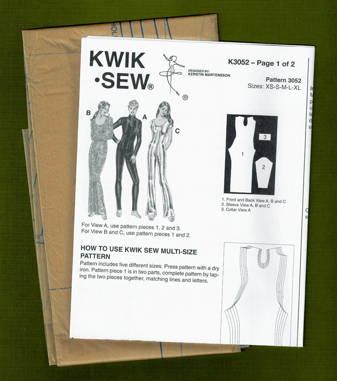 Misses Unitard Sewing Pattern~kwik Sew 3052~uncut~catsuit Costume~bodysuit - Etsy