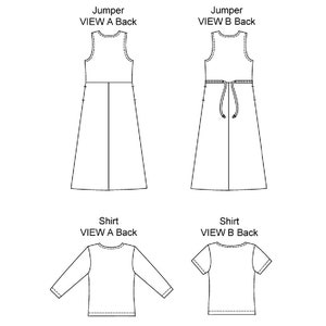 Rare Women's Jumpers & Shirts Sewing Pattern plus Sizes 1X, 2X, 3X, 4X ...
