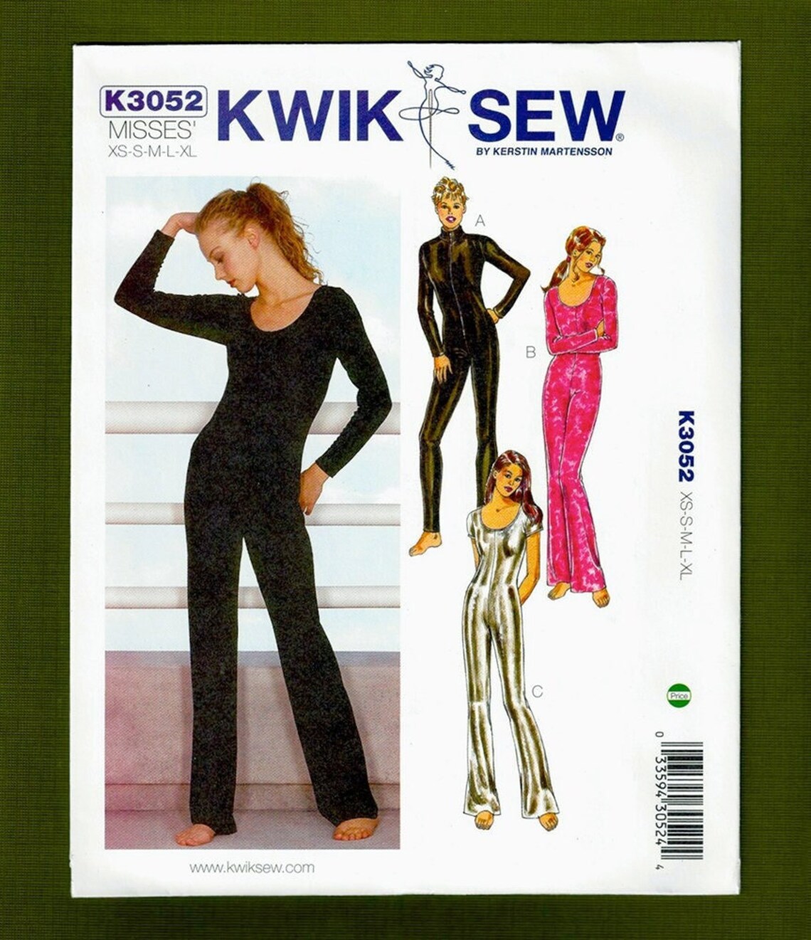 Misses Unitard Sewing Pattern~kwik Sew 3052~uncut~catsuit Costume ...