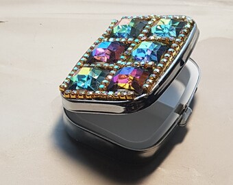 Rhinestone Pill Box | Etsy
