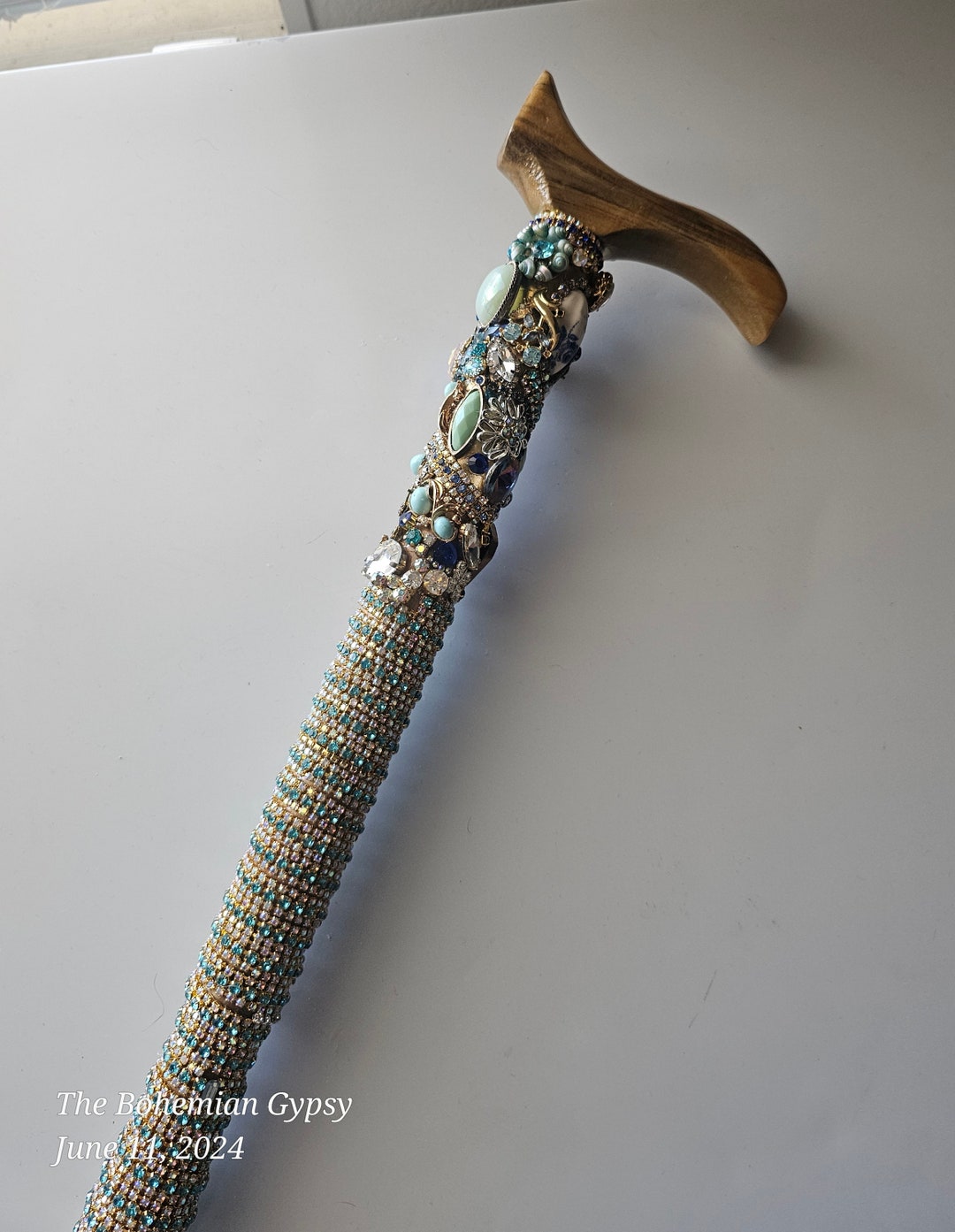 Beaded Vintage Revisited/rhinestone Walking Cane - Etsy