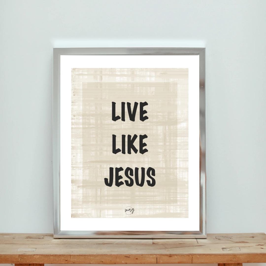 Live Like Jesus, Flag, Digital Download, Art Print, Dorm Decor, Wall ...