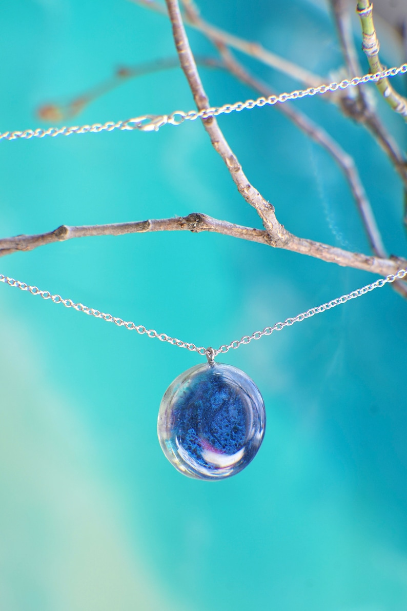 Handmade Resin Pendant With Wildflowers - Etsy