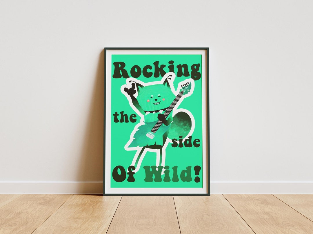 Kawaii Shiba Inu Digital Print, Cute Death Metal Dog, Japanese Dog Wall ...