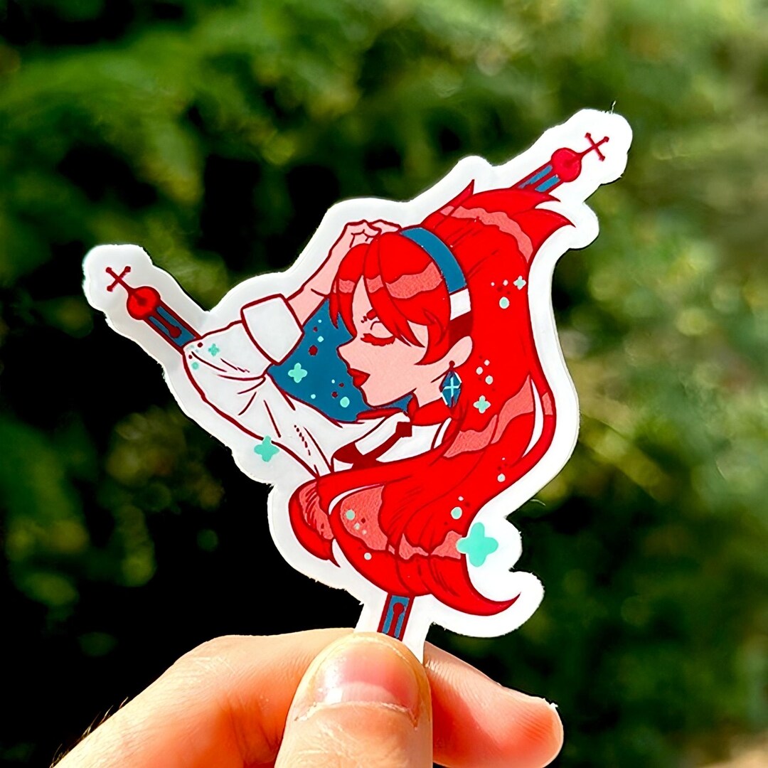 Cardinal Chic Retro Bird Lady Vinyl Sticker Vintage 50s Inspired ...